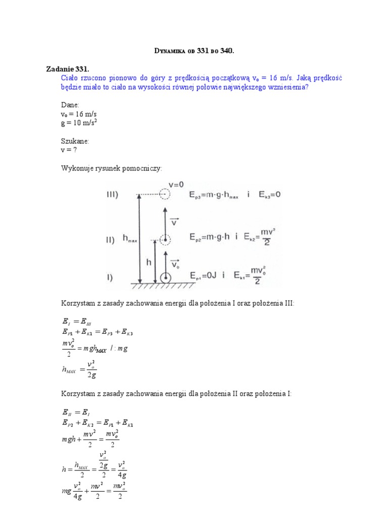 Dynamika 331 - 340 | PDF