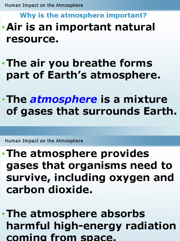 Air Is An Important Natural Resource. The Air You Breathe Forms Part of ...