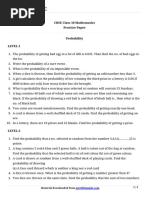 Grade 10 Probability Worksheet | PDF | Probability