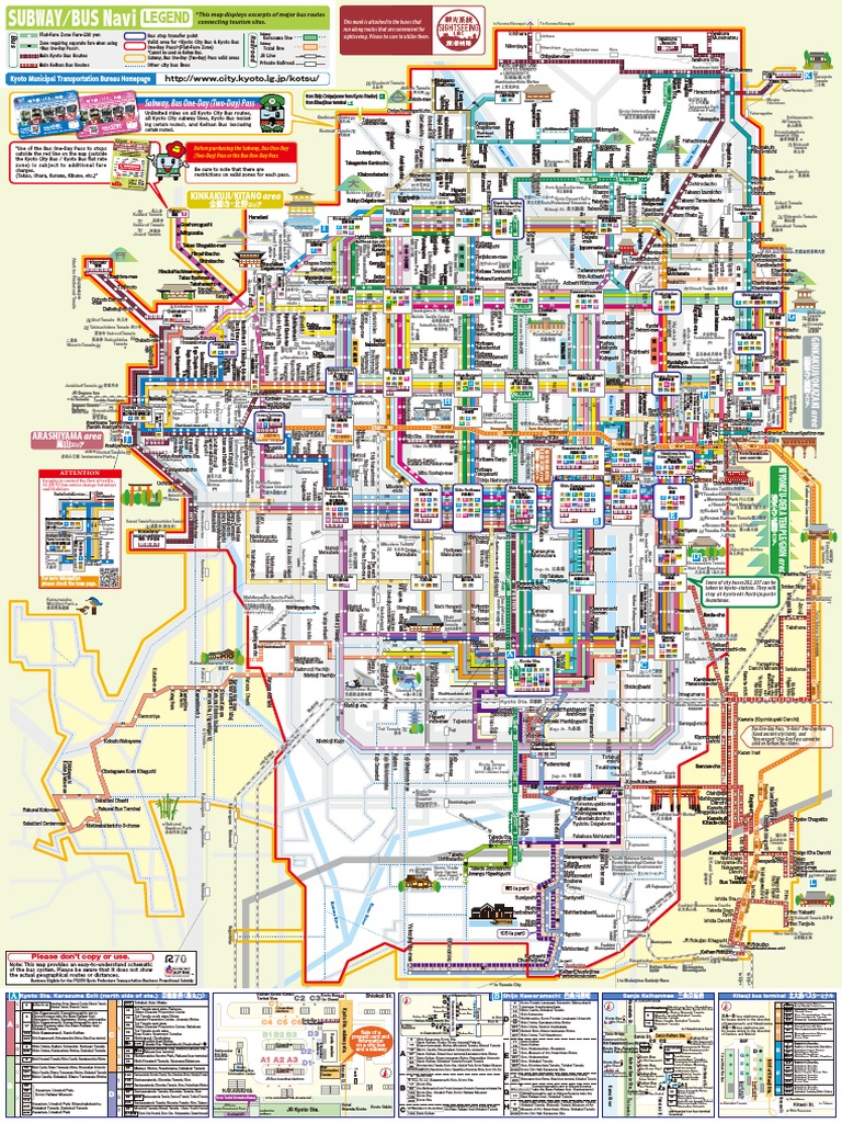 Kyoto Bus Map | PDF | Kyoto | Bus