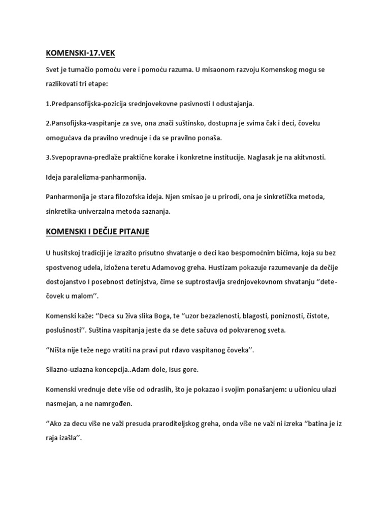 Skripta Iz Istorije Pedagogije | PDF