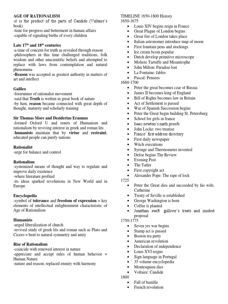 Age of Rationalism | PDF | Rationalism | Humanism