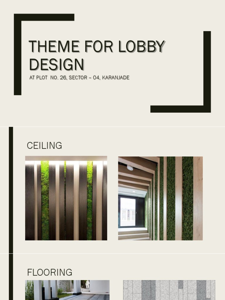 Lobby Design Plans for Karanjade Plot 26 | PDF