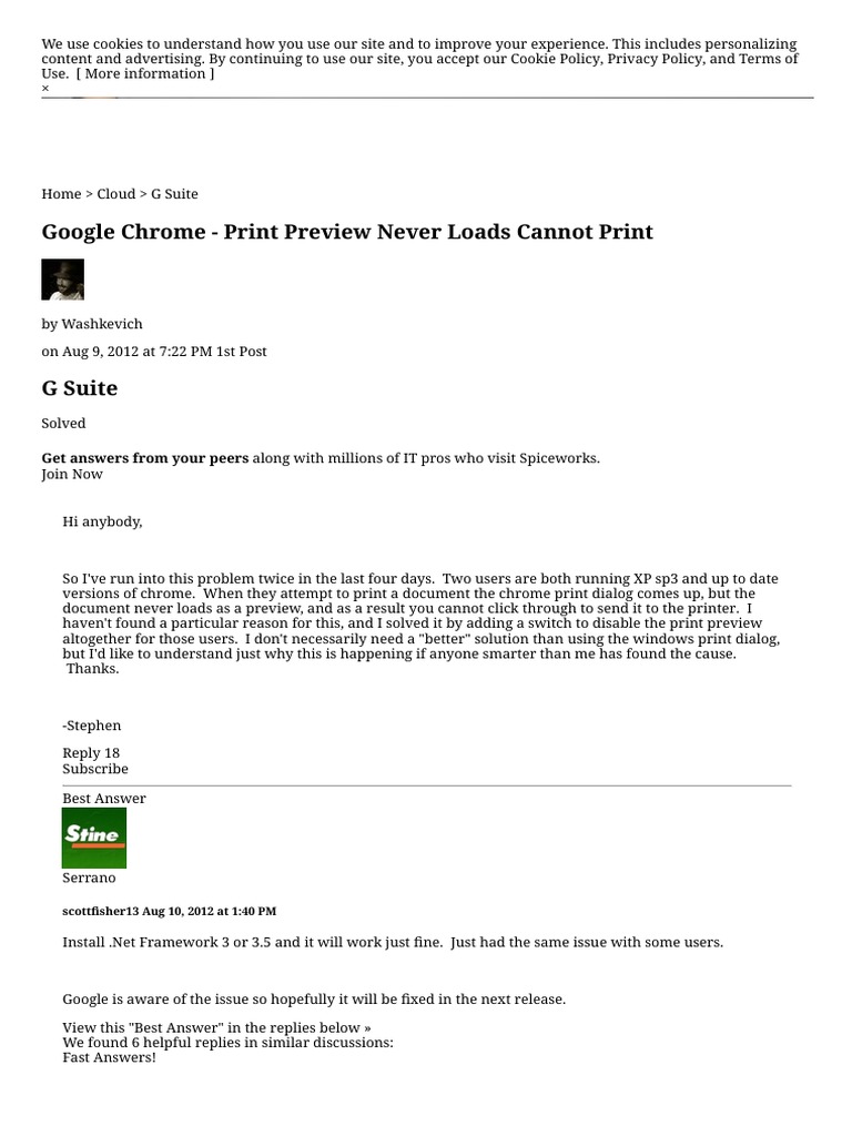 (SOLVED) Google Chrome - Print Preview Never Loads Cannot Print ...