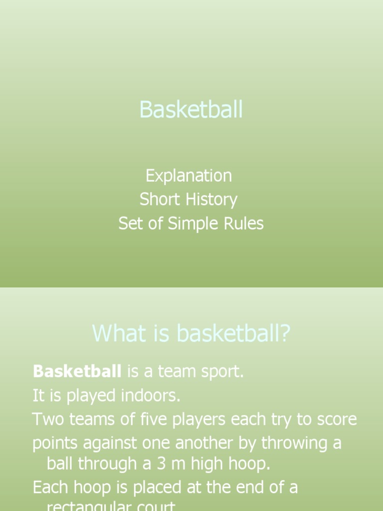 Basketball Simple Rules | PDF | Referee | Competitive Games