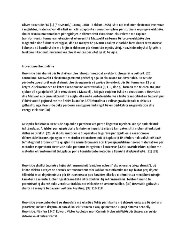Oliver Heaviside Kiuyh | PDF