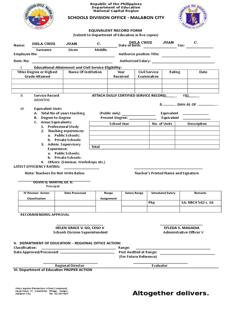 ERF Form | Download Free PDF | Government | Behavior Modification