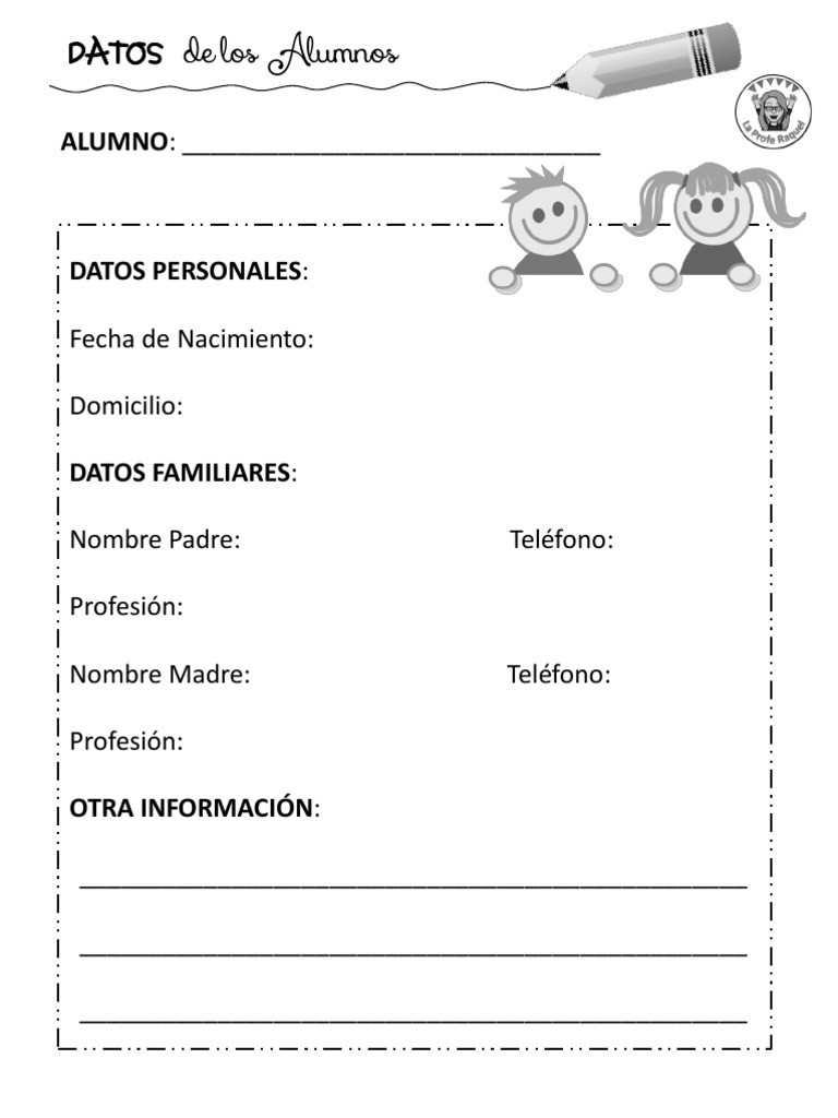 Ficha de Datos del Alumno | PDF