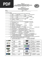 TLE 8 Exploratory Computer System Servicing 1st Quarter Exam | PDF ...