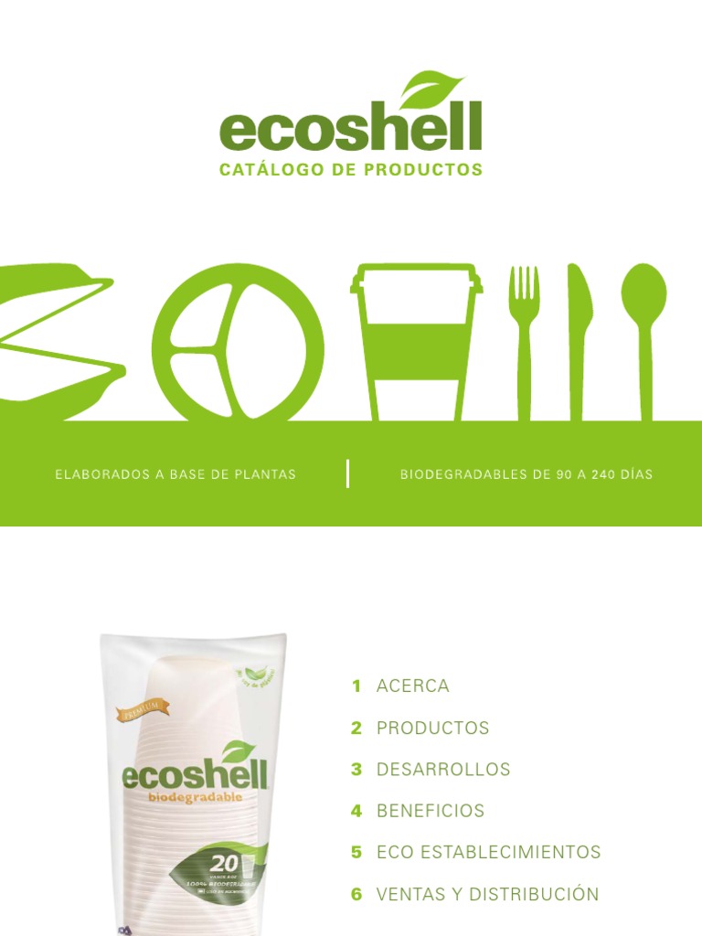 Ecoshell Catalogo | PDF | Residuos | Gestión de la cadena de suministro