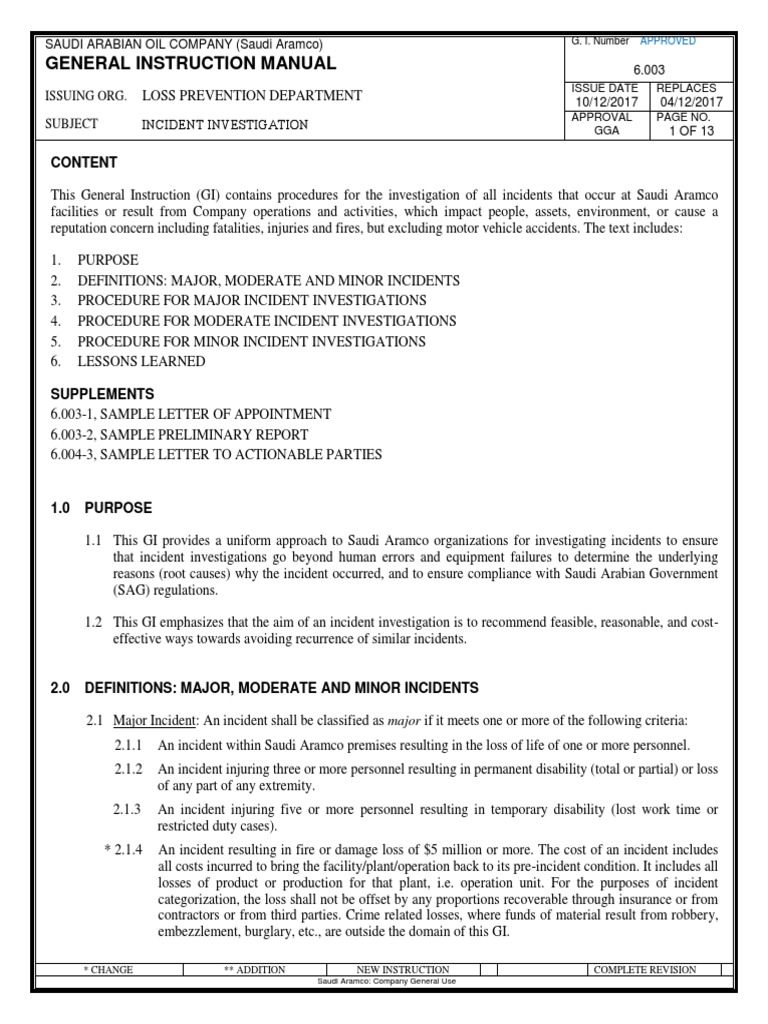 General Instruction Manual: Content | PDF | Risk Management | Causality