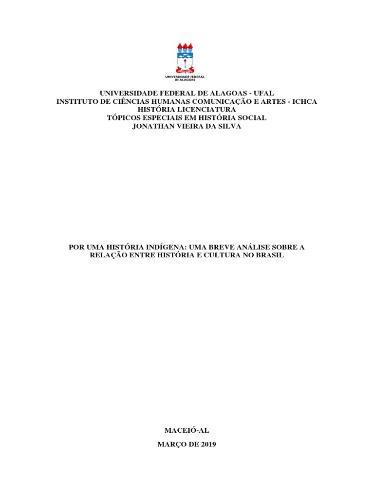 Trabalho Final Da Eletiva | PDF | Brasil | Antropologia