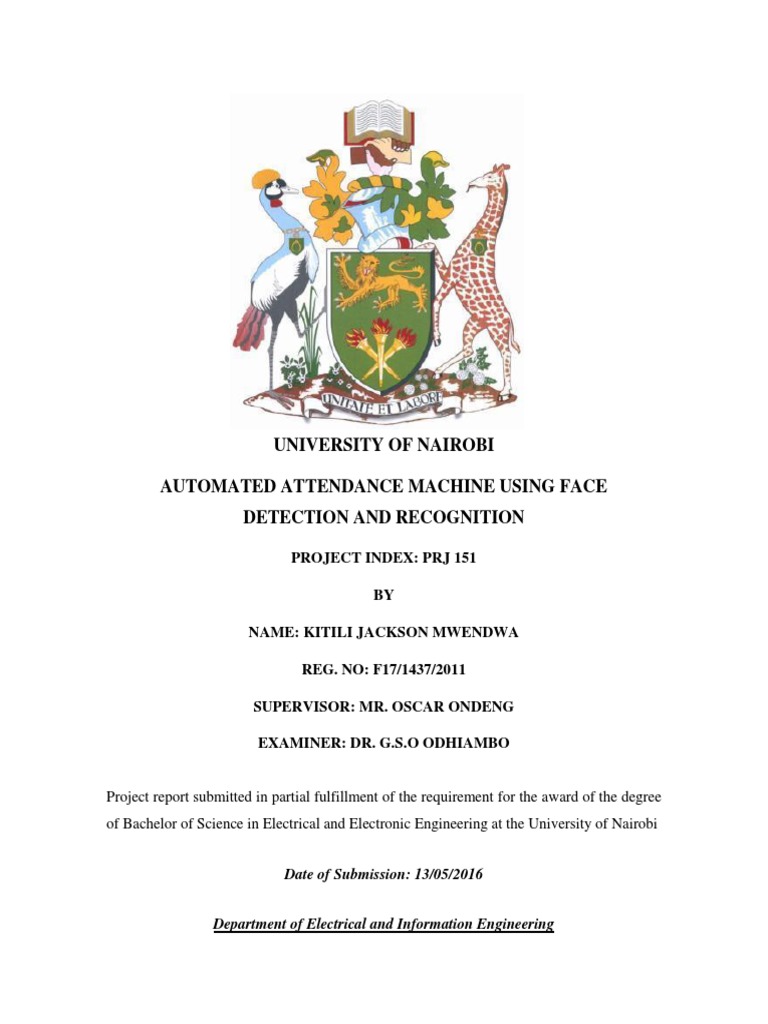 Automated Attendance Machine Using Face Detection and Recognition | PDF ...