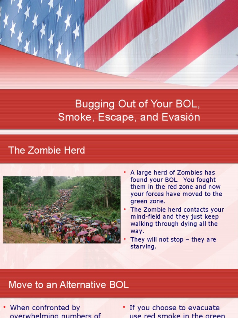 Survive The Zombie Apocalypse BOL 10 Evacuating Your BOL | PDF | Ambush ...