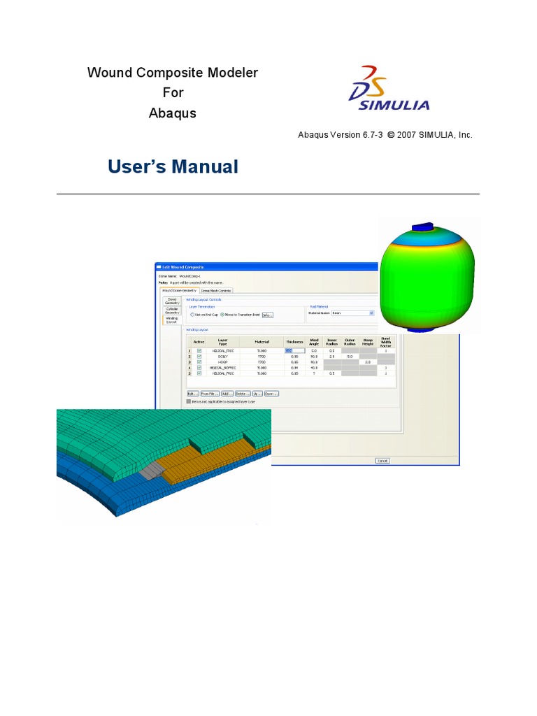 User's Manual: Wound Composite Modeler For Abaqus | PDF | Ellipse | Angle