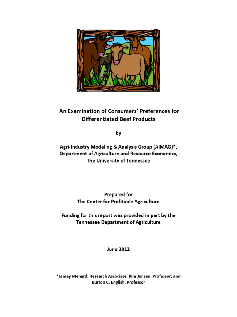 Beef Report From Jamey M 10 11 12 | PDF | Meat | Organic Foods