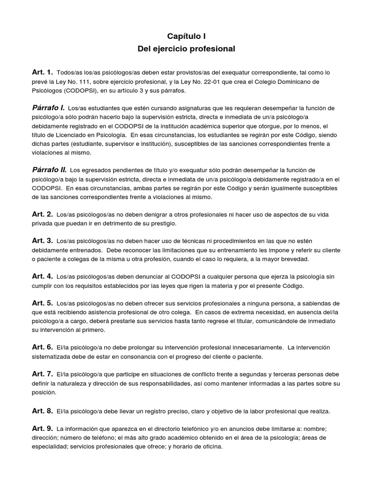 Código de Ética Del CODOPSI | Descargar gratis PDF | Confidencialidad ...