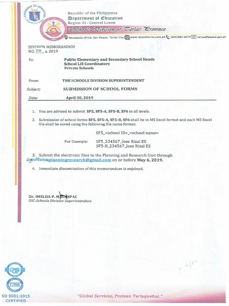 Sample Deped Division Order | PDF