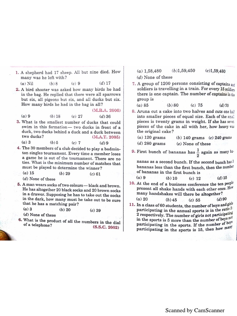 Arithmetic Reasoning | PDF