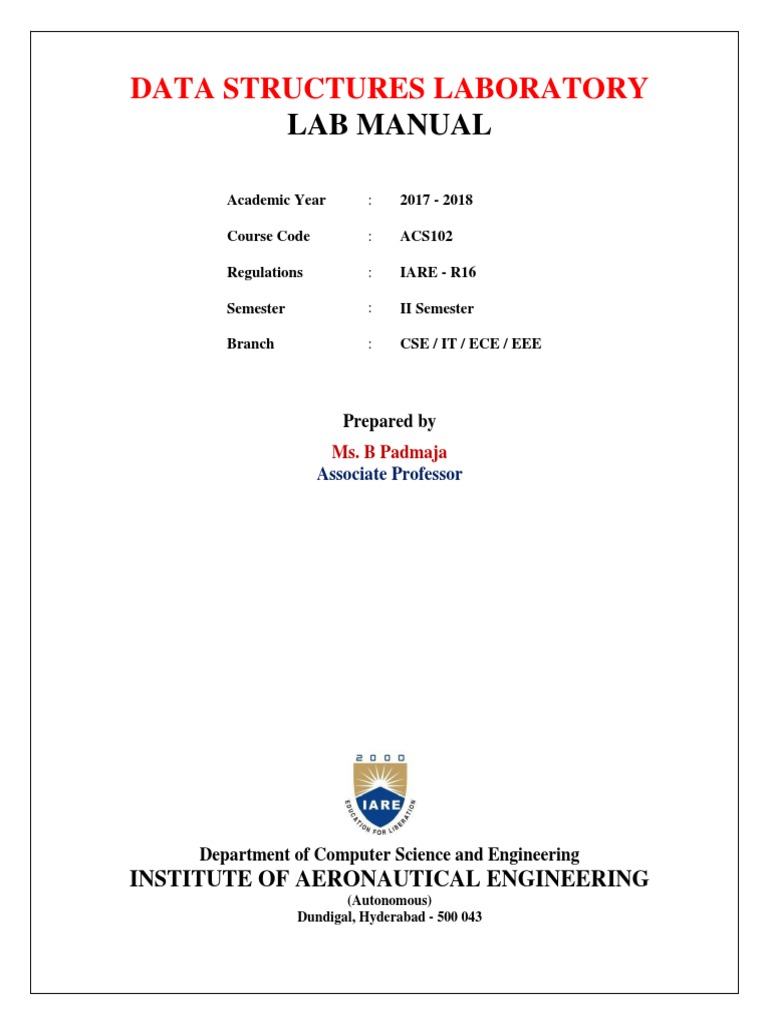 Python Ds Lab Manual | PDF | Queue (Abstract Data Type) | Engineering