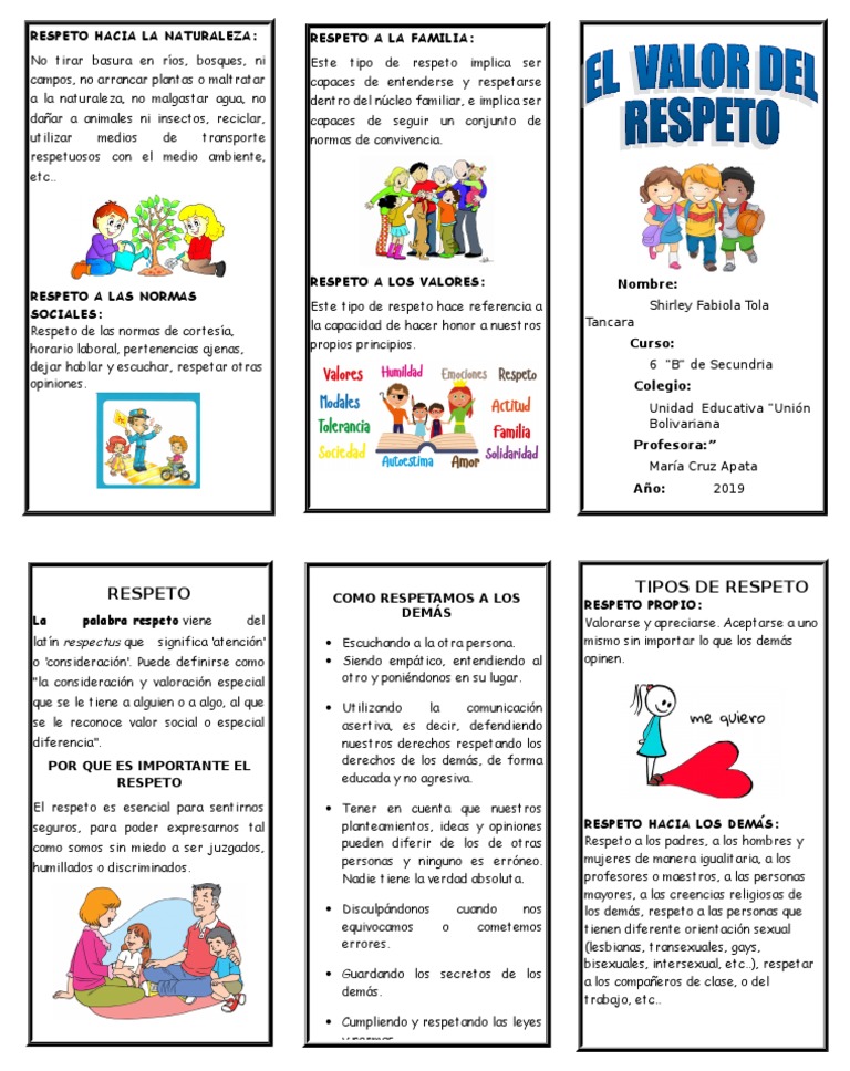 Triptico Respeto Pdf Orientación Sexual Lgbt