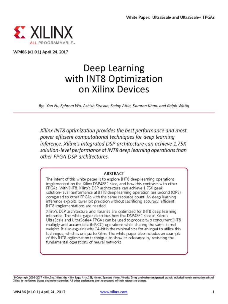 Deep Learning Xilinx Pdf Field Programmable Gate Array Deep Learning