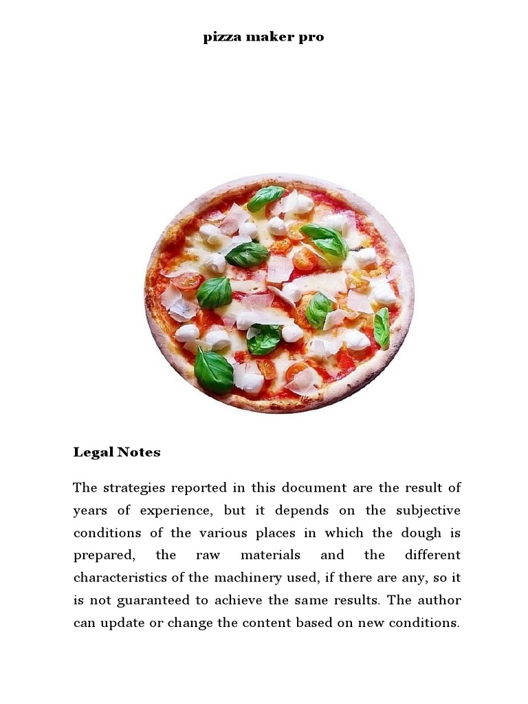 Pizza Maker Pro: The Complete Guide To Becoming A Professional Pizza ...