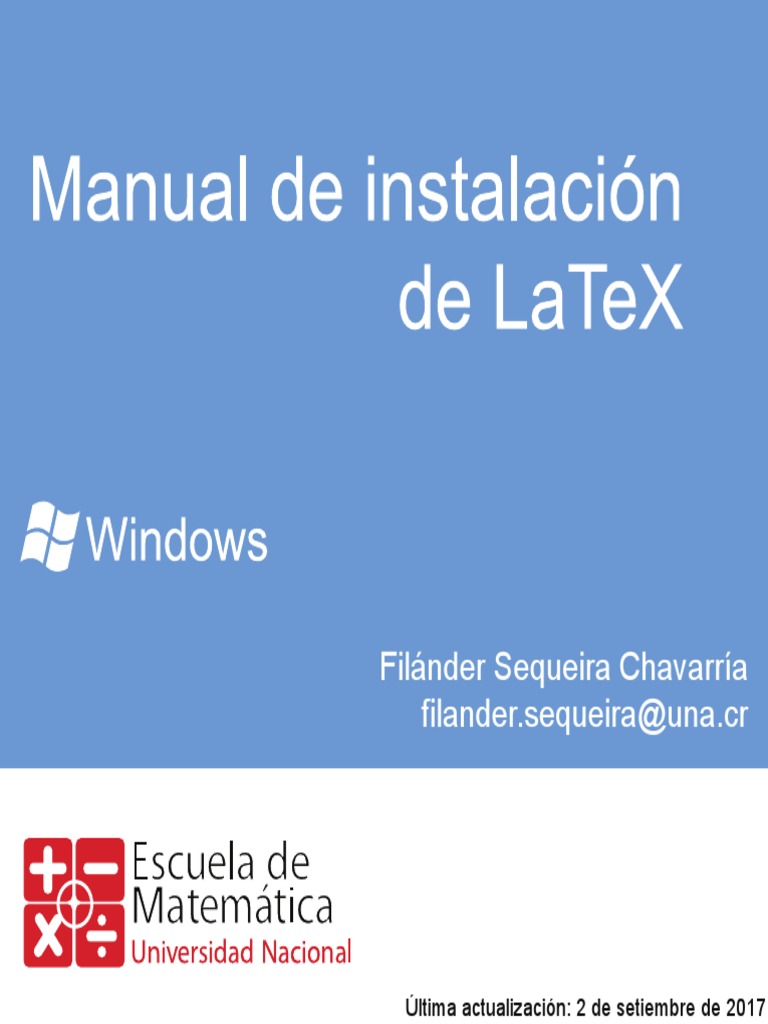 Manual de Instalación de LaTeX | PDF | Archivo de computadora ...
