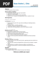 Tim Hortons Team Member Job Description | PDF