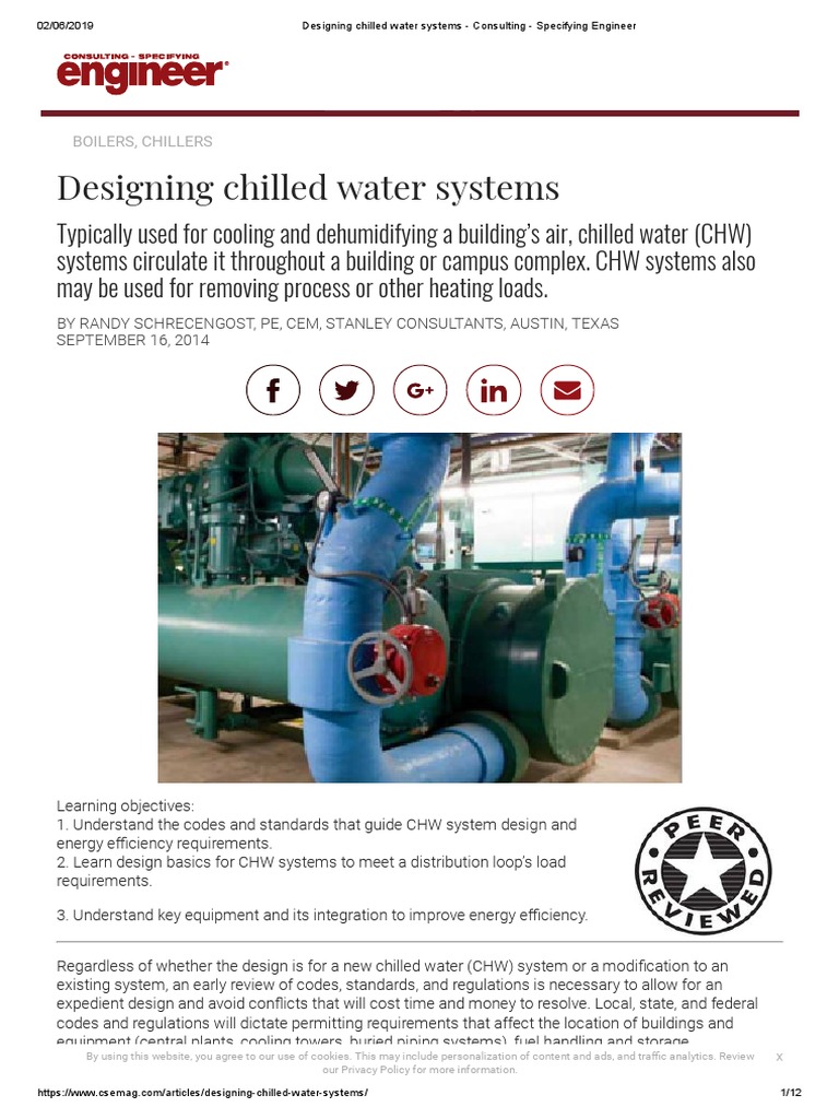 Designing Chilled Water Systems: Boilers, Chillers | PDF | Hvac | Pump