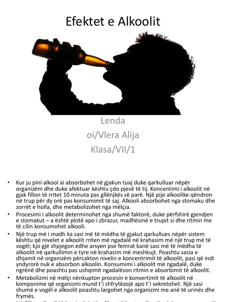 Efektet e Alkoolit | PDF