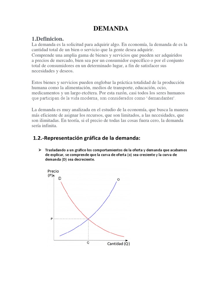 Concepto y Análisis de la Demanda | PDF | Elasticidad (economía ...