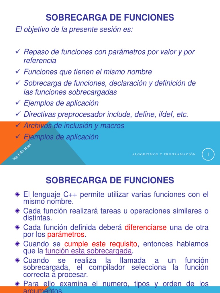 Sobrecarga de Funciones | PDF | C ++ | Función (Matemáticas)
