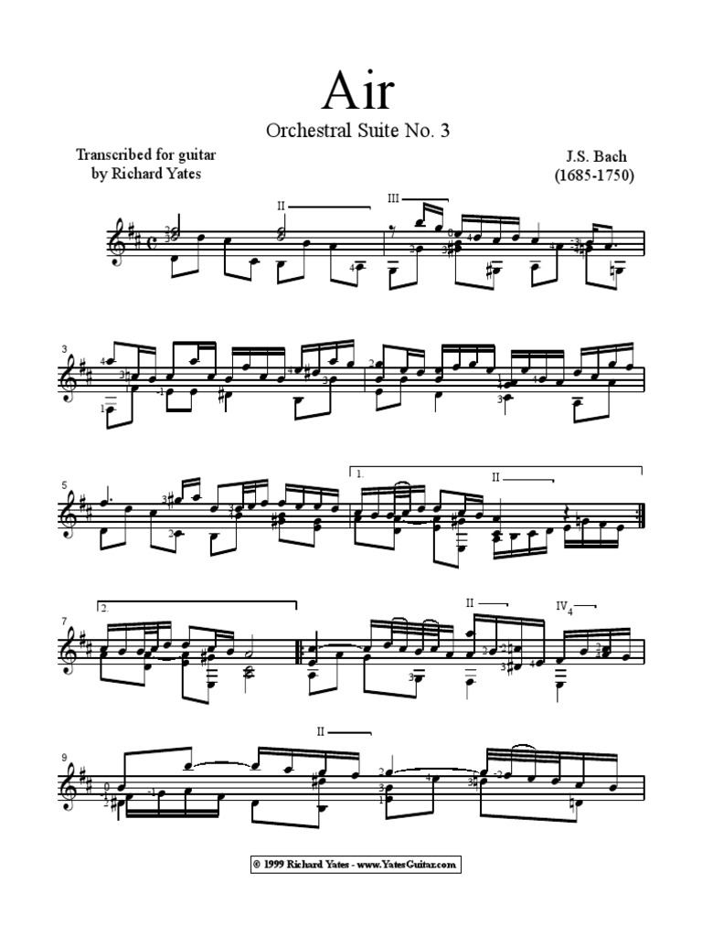 Bach Air On G String PDF | PDF | Musique classique | Alphabet latin
