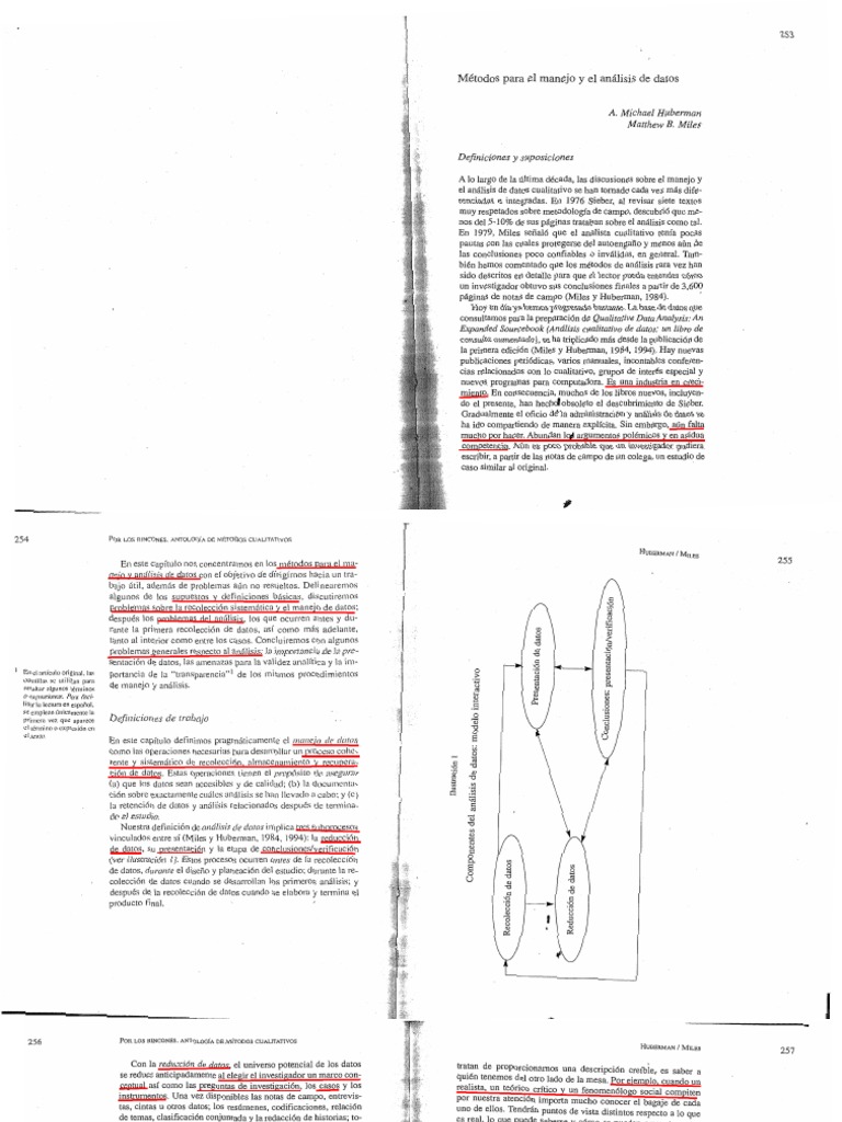 Huberman Michael-Métodos para El Manejo y Analisis de Datos | PDF