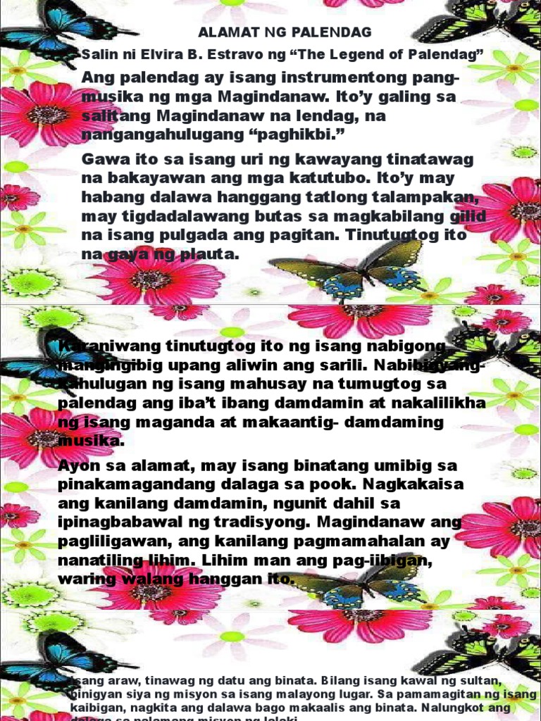 Alamat NG Palendag | PDF