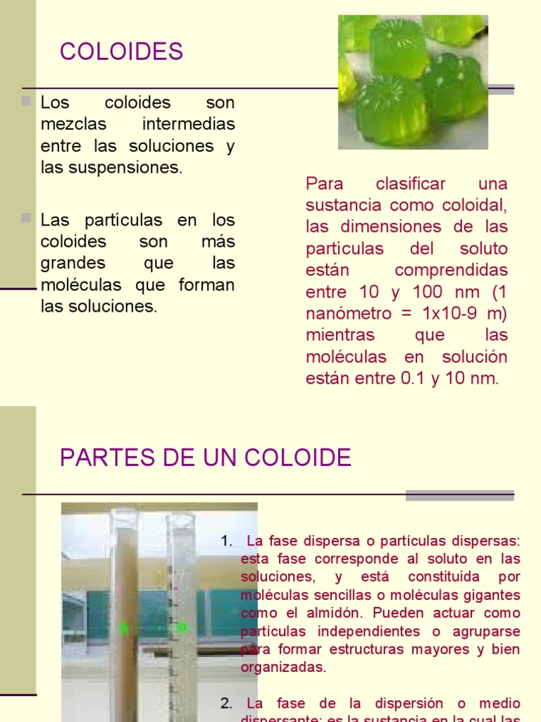 Coloides | PDF | Coloide | Emulsión