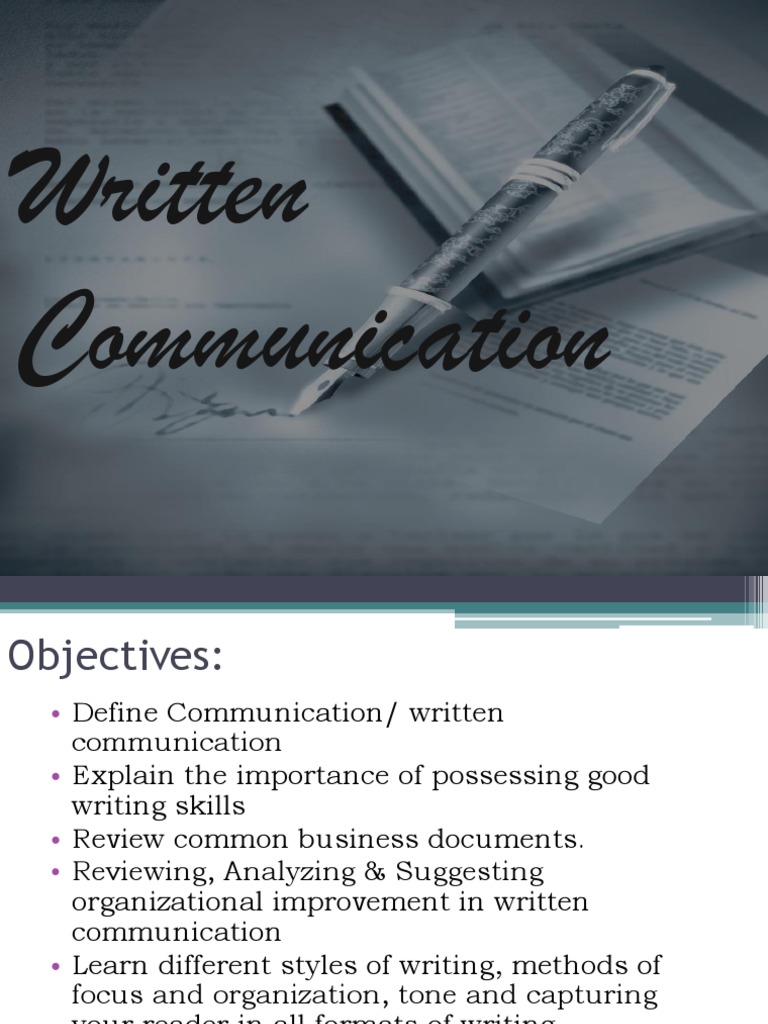 Written Communication | PDF | Paragraph | Communication