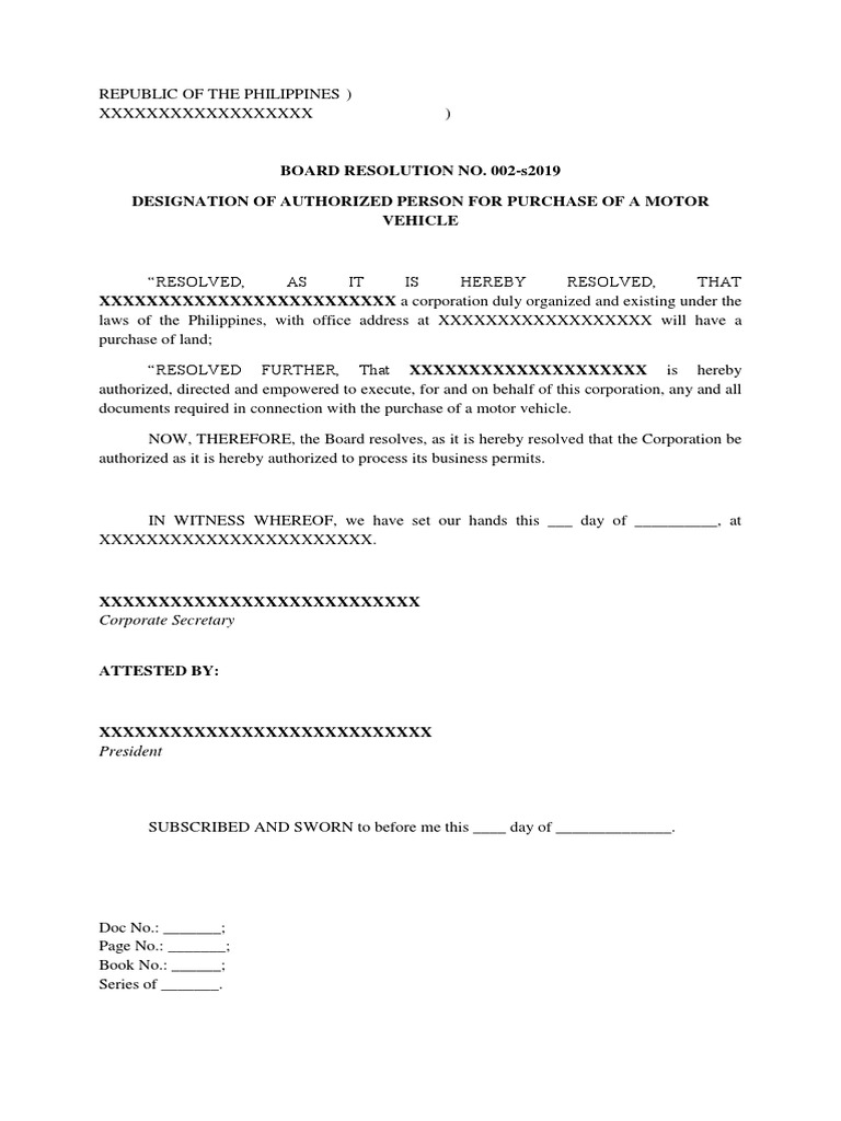 Board Resolution | PDF