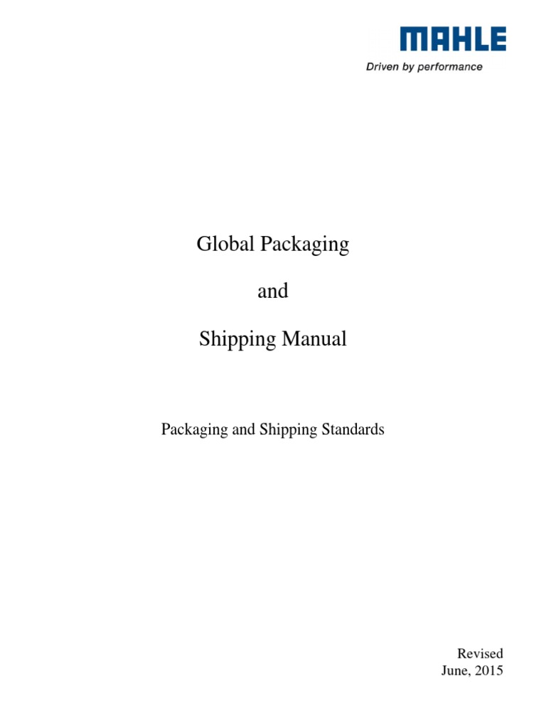 Global Packaging and Shipping Manual | PDF | Pallet | Packaging And ...