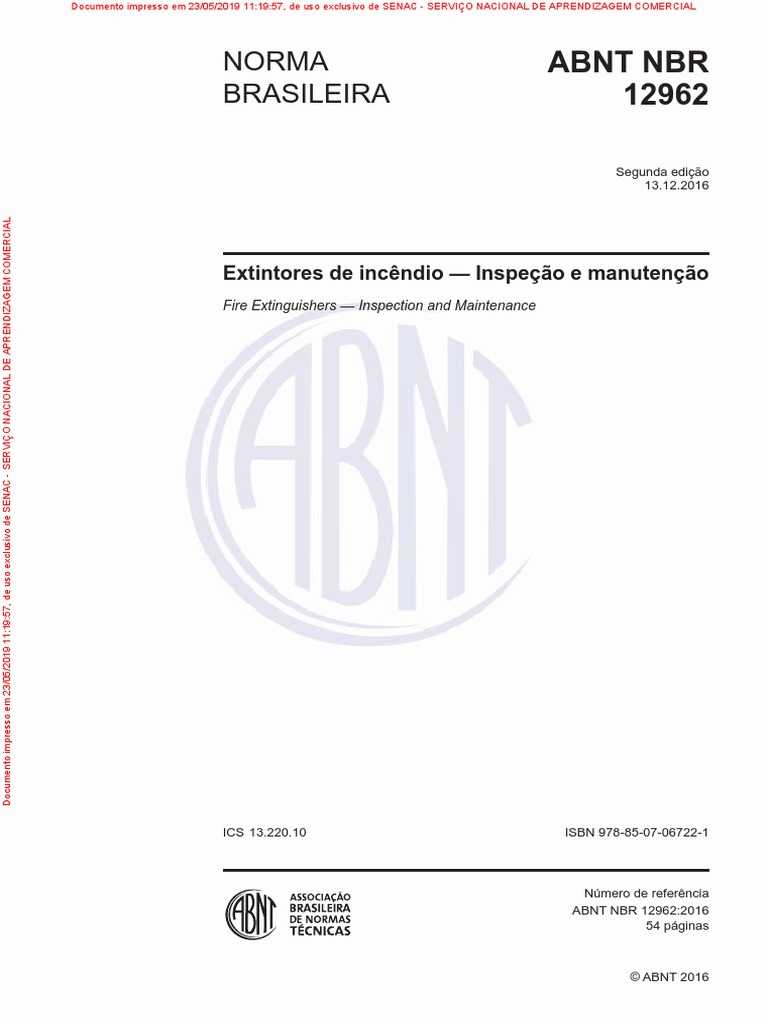 NBR12962 - Arquivo para Impressão | PDF | Gases | Química