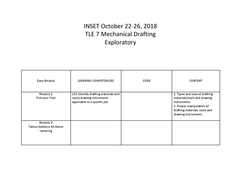 TLE 7 Mechanical Drafting Guide | PDF