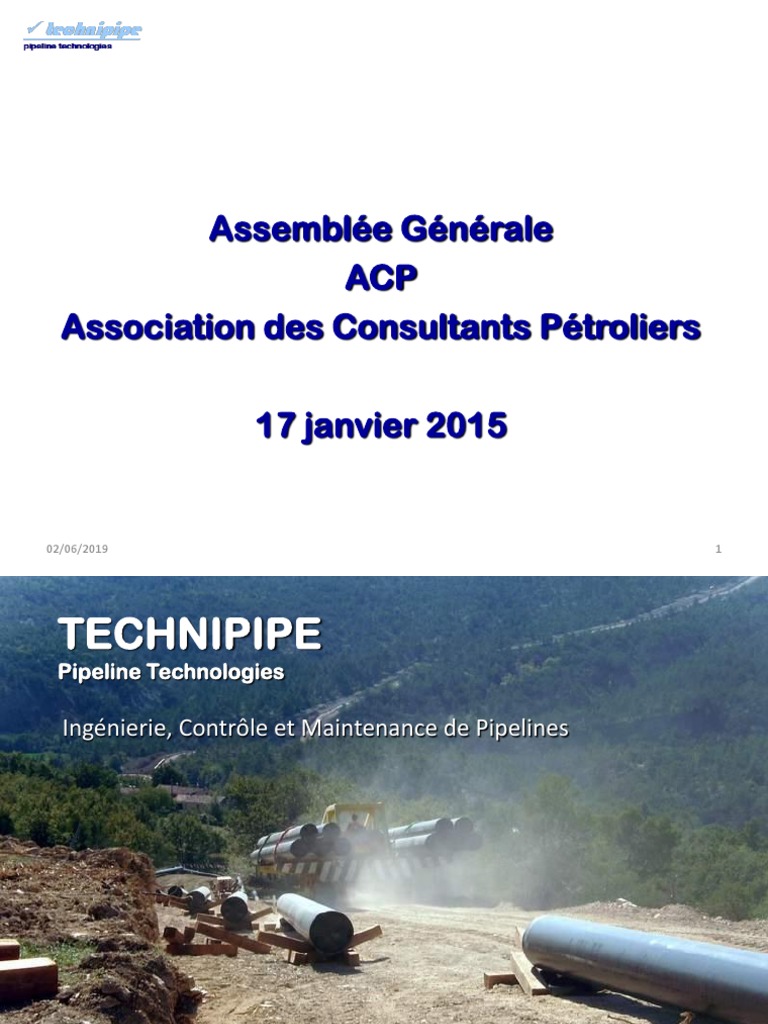Technipipe ACP17janv15 | PDF | Pipeline | Énergie et ressources