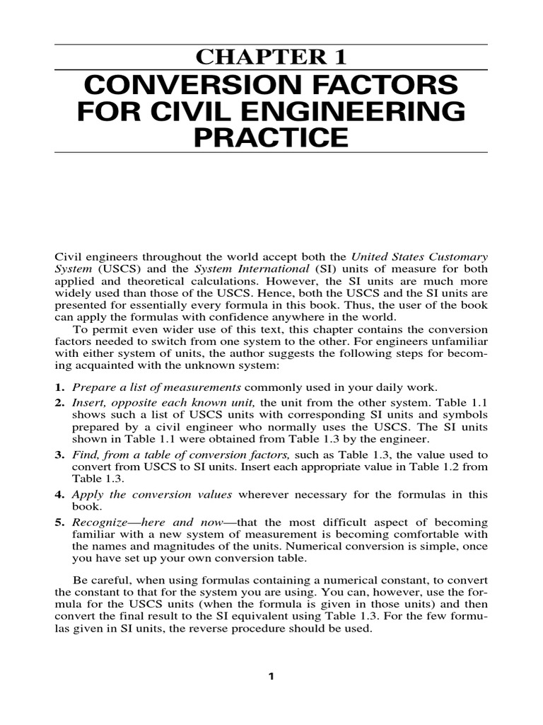 Tablas de Conversiones Del Libro Civil Engineering Formulas | PDF | Ton ...