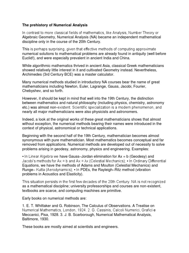 Numerical Analysis Introduction | PDF | Numerical Analysis | Partial ...