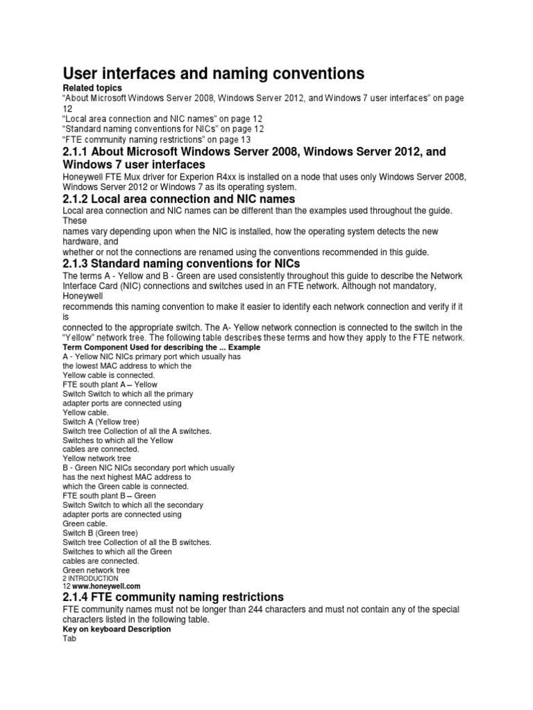 User Interfaces and Naming Conventions | PDF | Network Interface ...