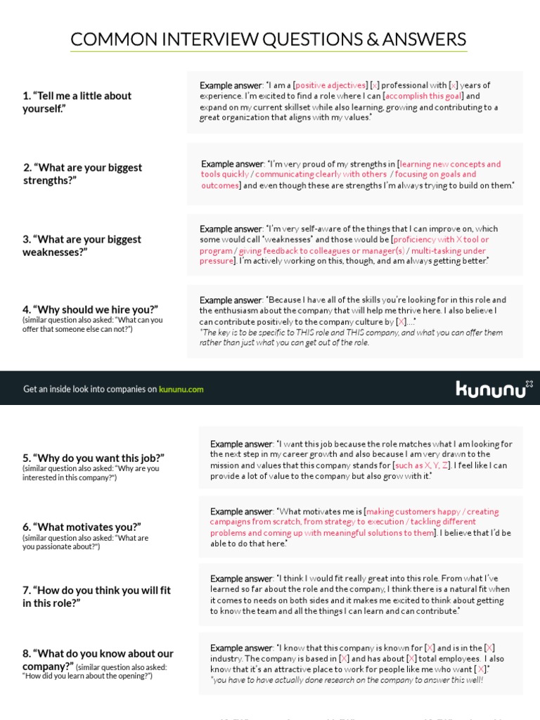 Interview Cheat Sheet PDF | PDF | Employment | Leadership