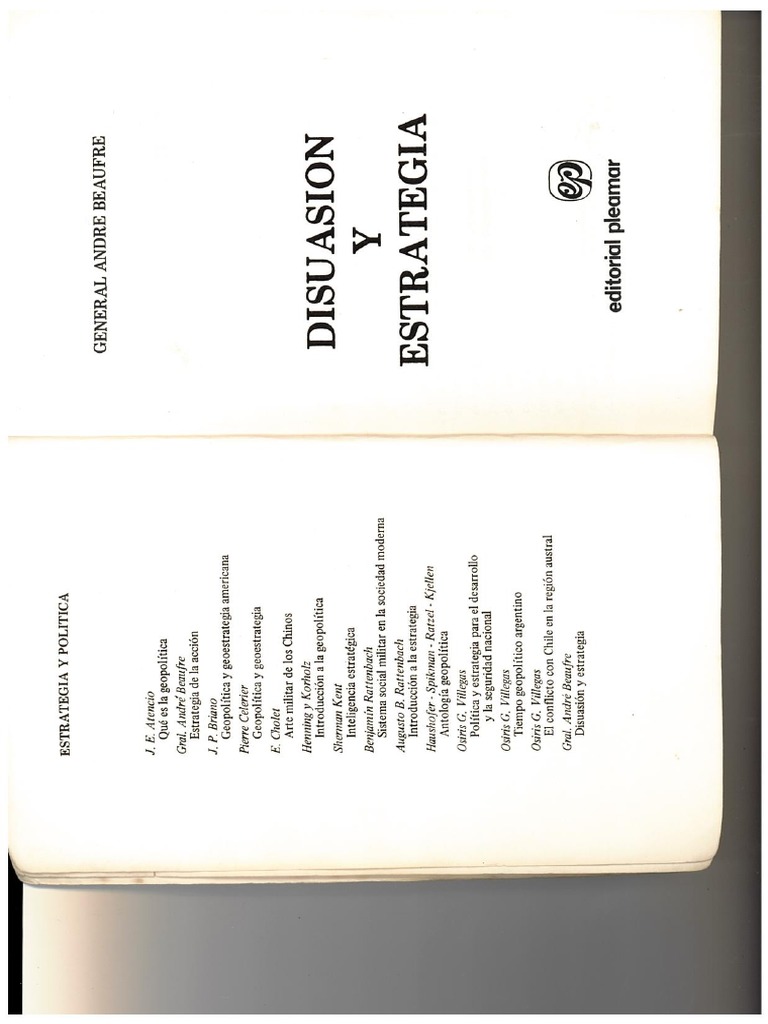 BEAUFRE. Disuasión y Estrategia | PDF