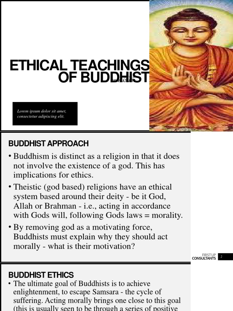 Ethical Teachings of Buddhist | PDF | Karma | Four Noble Truths