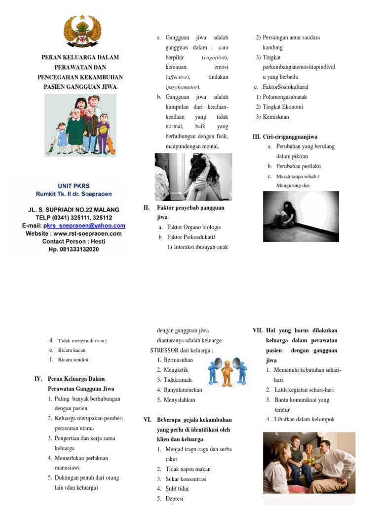 Leaflet Peran Keluarga Dalam Perawatan Dan Pencegahan Kekambuhan Pasien
